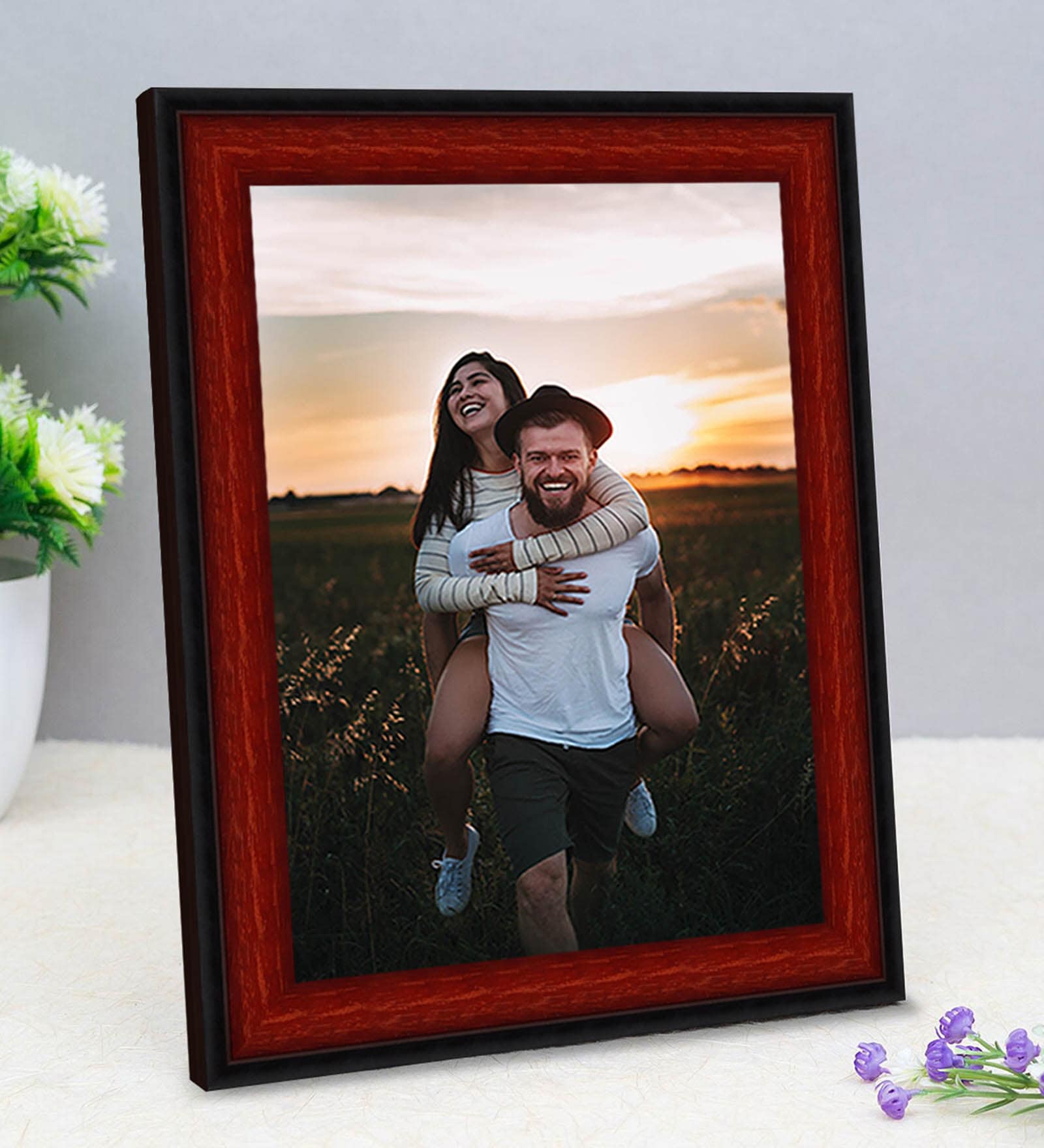 Buy Brown Synthetic Wood Vicenza Wall Hanging/Table Top Photo Frame at ...