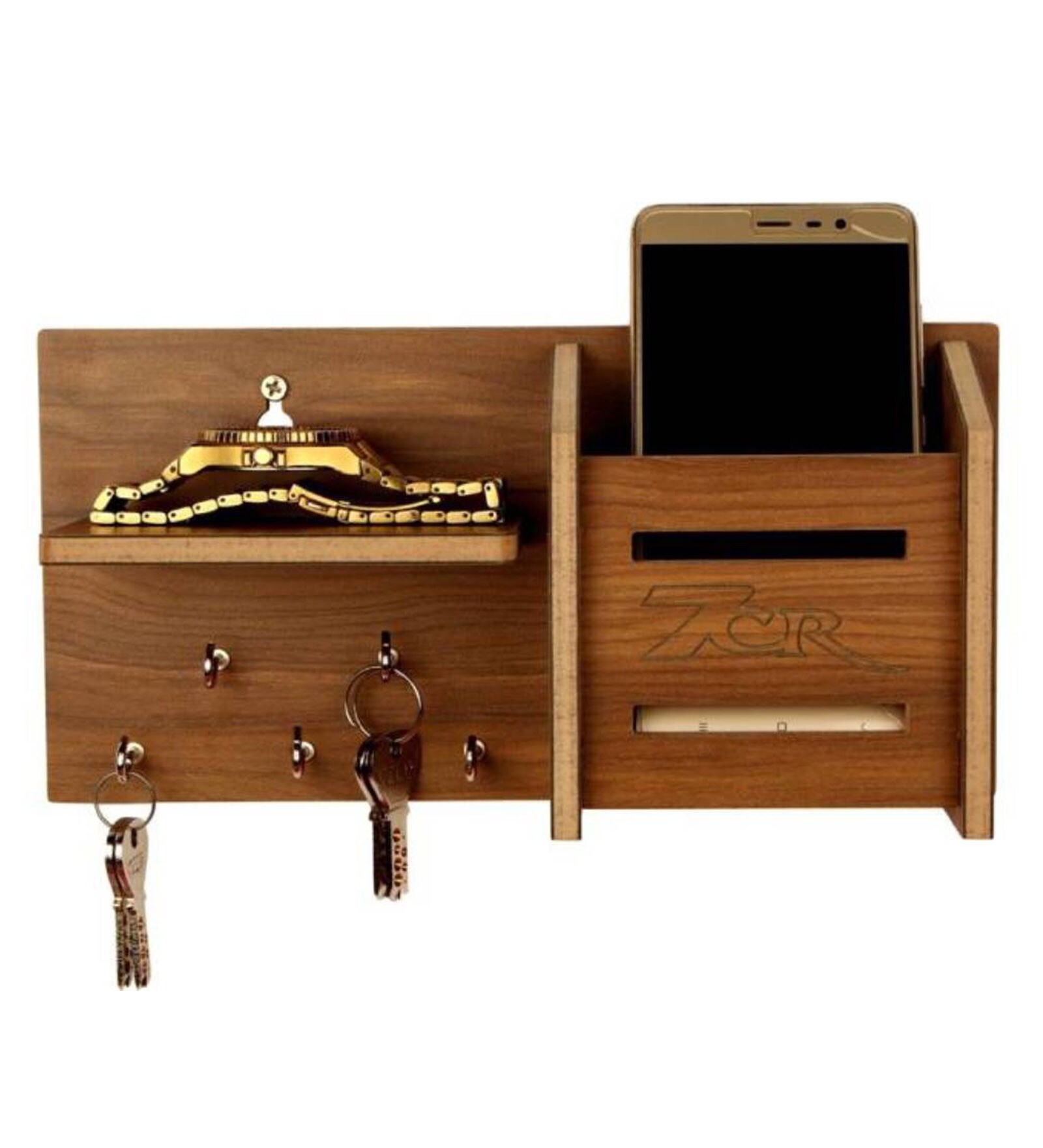 Buy Brown Wood Key Holder Art of Jodhpur by Art of Jodhpur Online - Key ...