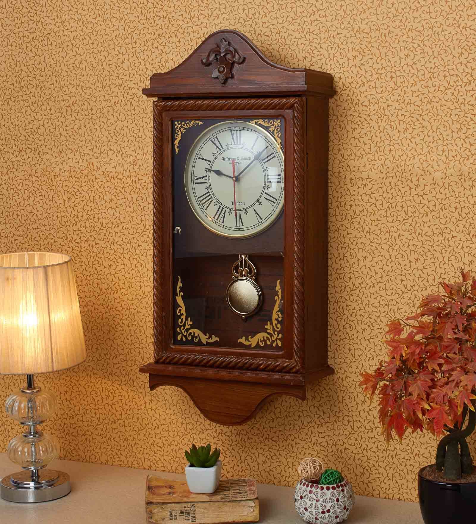 Buy Brown Wood Pendulam Clock by Delightful D cor at 46% OFF by ...
