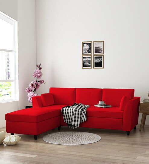 Red RHS Sectional Sofa: Buy Red RHS Sectional Sofa Online @Upto 70% OFF ...