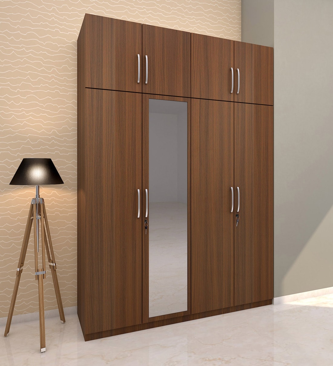 Buy Camila Four door hinged Wardrobe with loft designed in PLPB Online ...