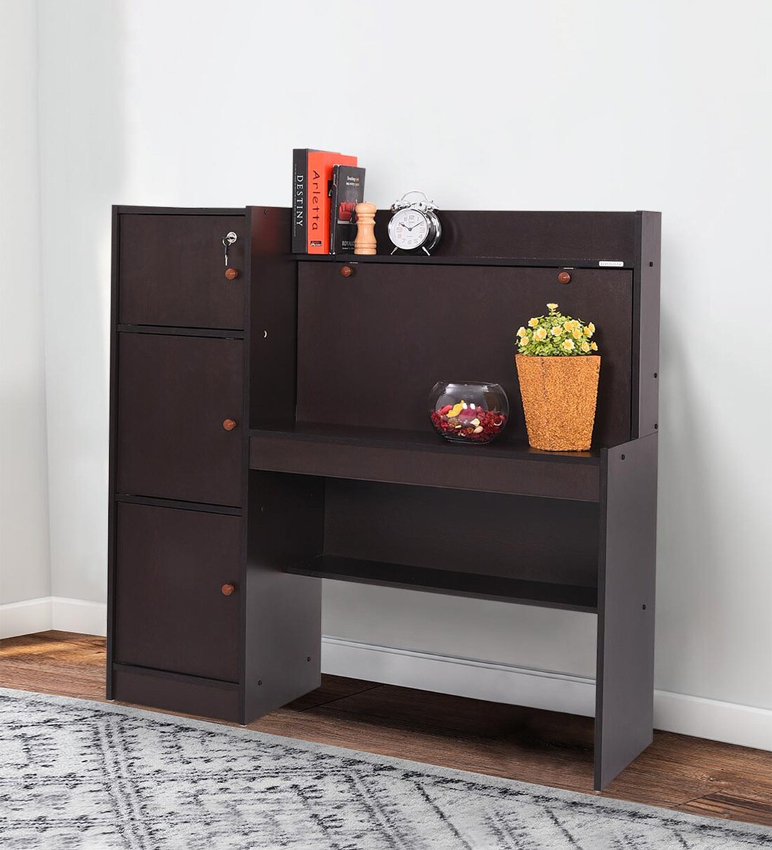 Buy Campo Study Desk in Melamine Finish by Royaloak Online - Hutch ...