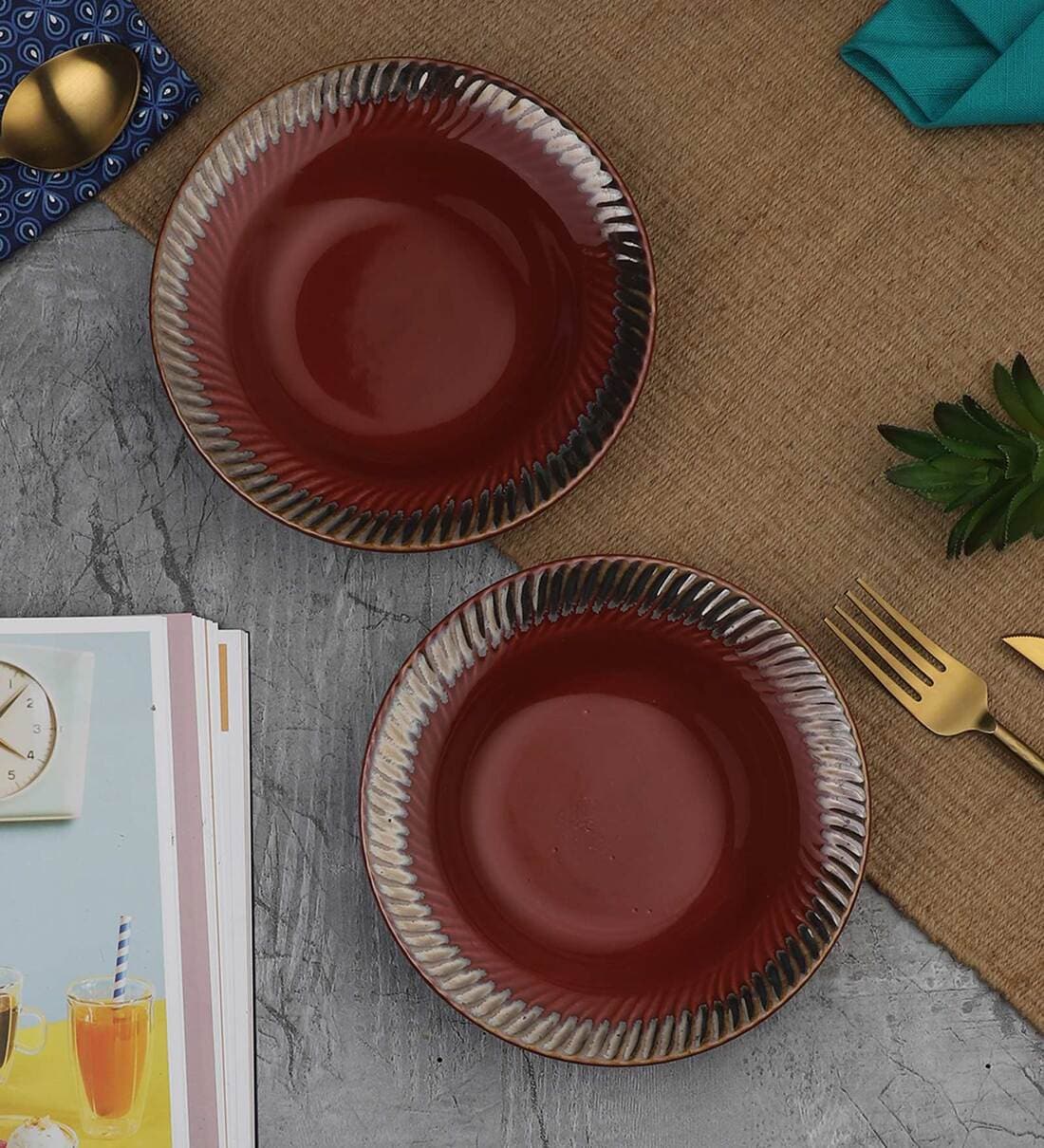 Buy Carla (Set of 2) 7 Inch Ceramic Deep Plate by Crok Chok at 35% OFF ...