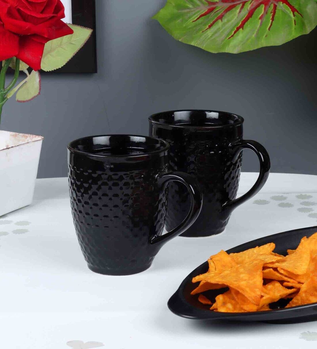 Buy 250 ML Black Ceramic (Set of 6) Mugs at 61% OFF by Cdi | Pepperfry