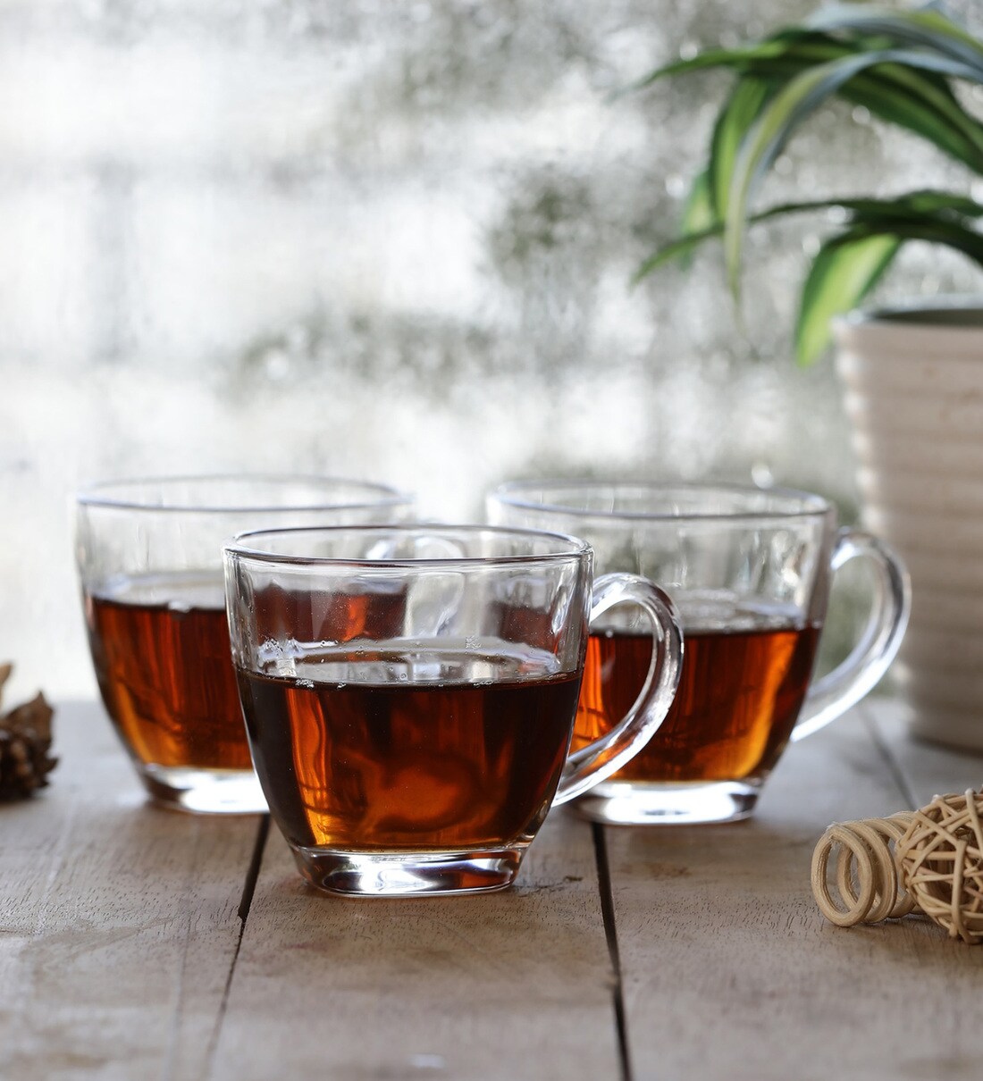 Buy Squary 180ml Transparent Glass (Set of 6) Tea Cup at 46% OFF by Cdi ...