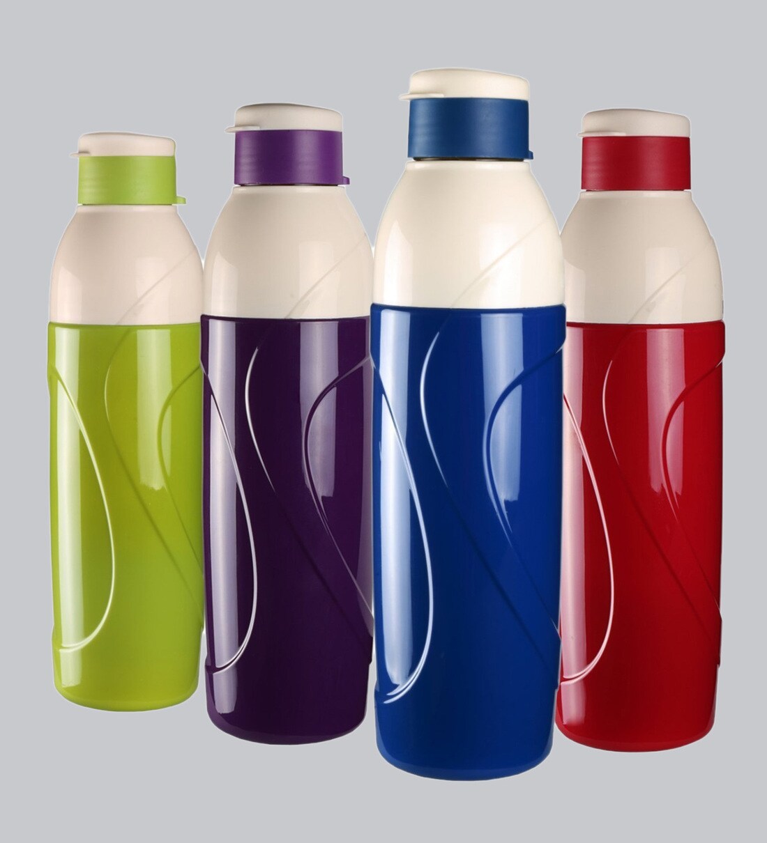 Buy Plastic Multicolour 900 ML Bottle - Set of 4 By Cello Online ...