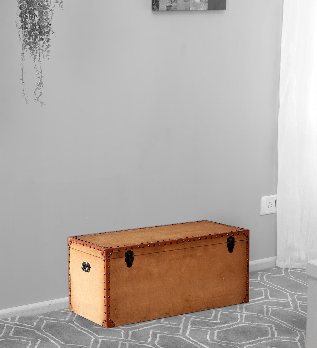 Buy Celtic Upholstered Trunk In Brown Colour at 15% OFF by Bohemiana ...