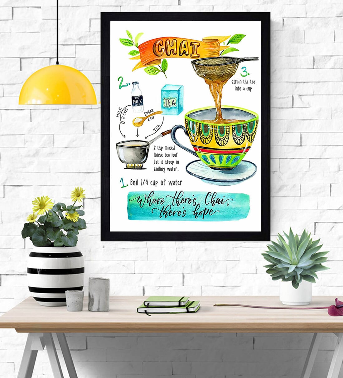 Buy Chai Luke Multicolour Wood & MDF Framed Abstract Art Print at 29% ...