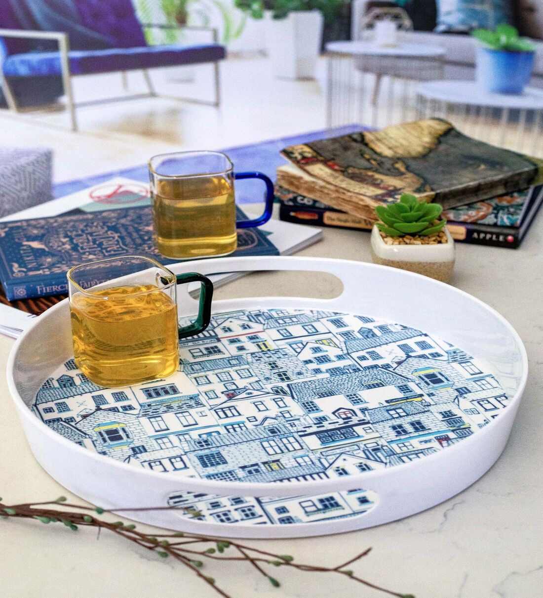 Buy Contemporary Glass Serving Tray by Goodhomes at 32% OFF by ...