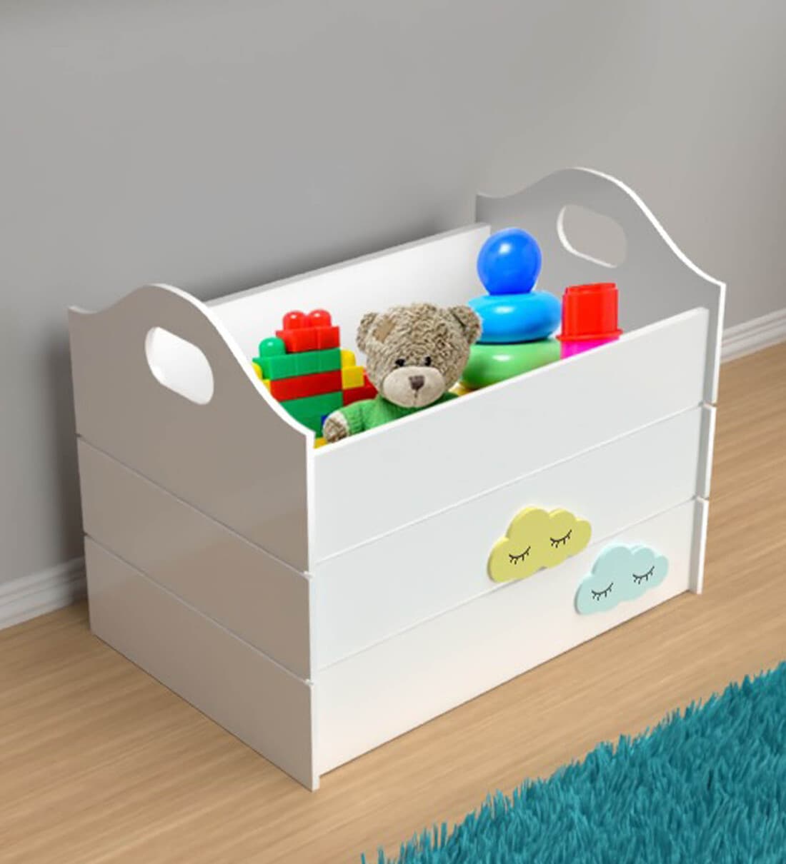 Buy Cloud Kids Storage Basket in White Colour at 41% OFF by FlyFrog ...