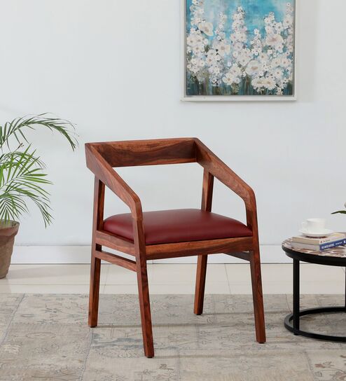 Buy Clint Sheesham Wood Arm Chair In Rustic Teak Finish at 14% OFF by ...