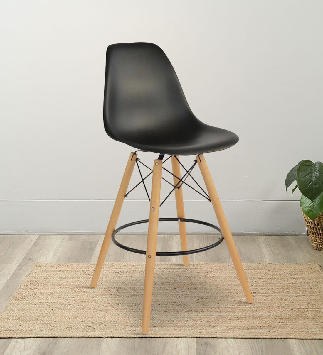 Buy Coco Plastic Bar Stool In Black Colour at 30% OFF by Finch Fox ...