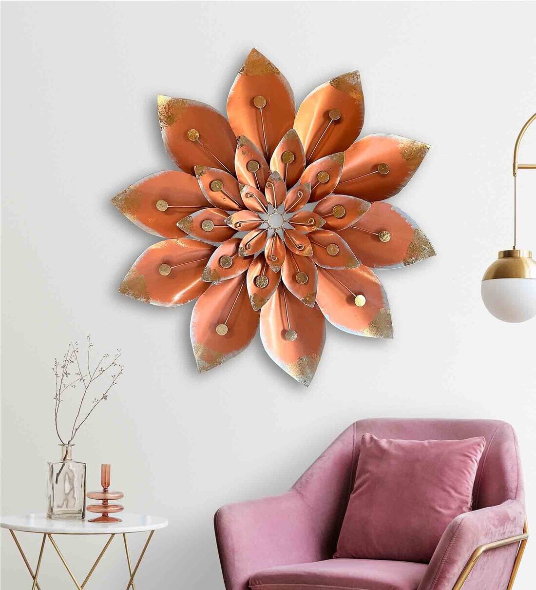 Buy Copper Mallow Flower Copper Metal Wall Art by Calibre Craft Company ...