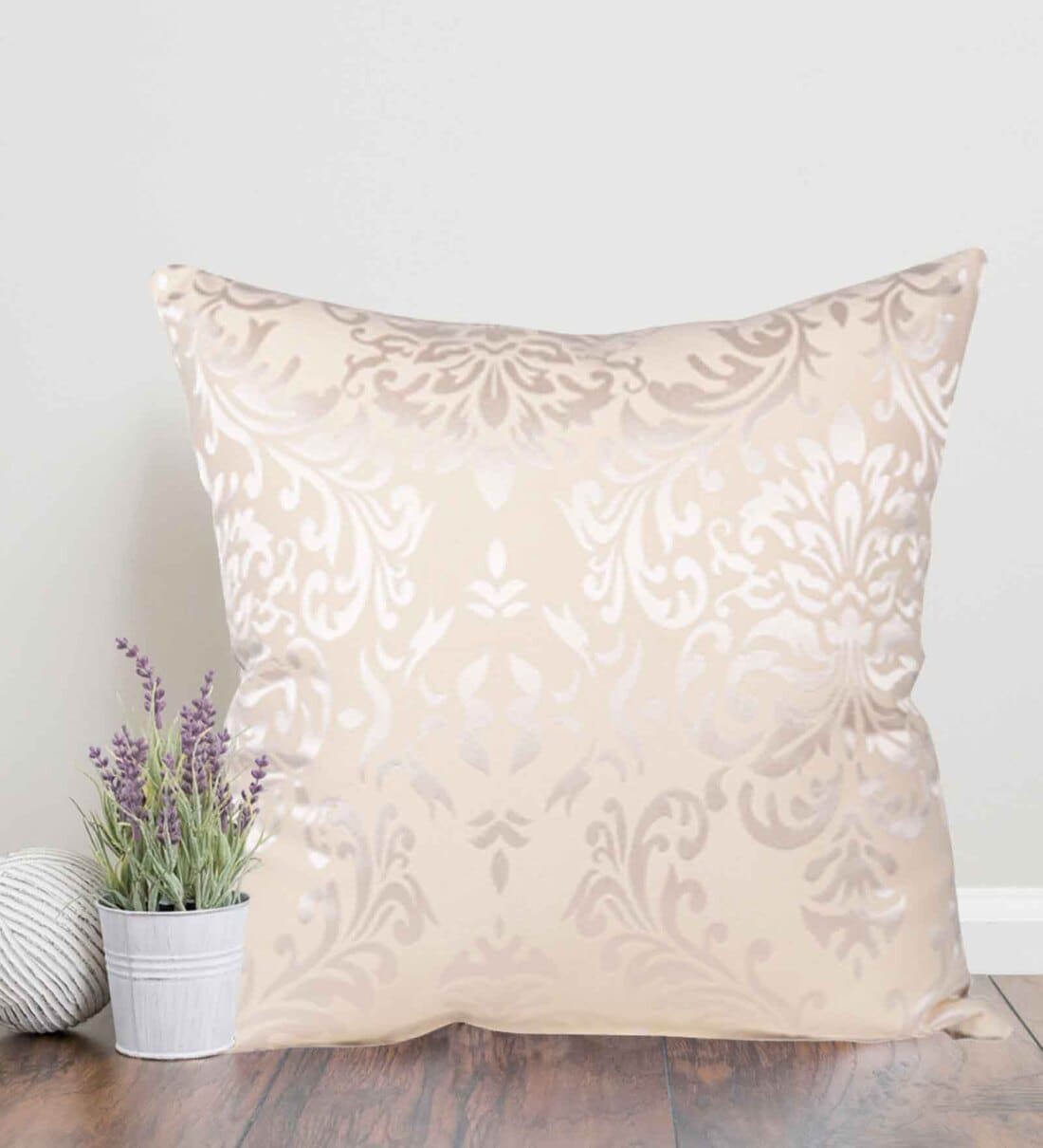 Buy Cream Traditional Cotton 12 x 12 Inches Cushion Cover by Sivya by ...
