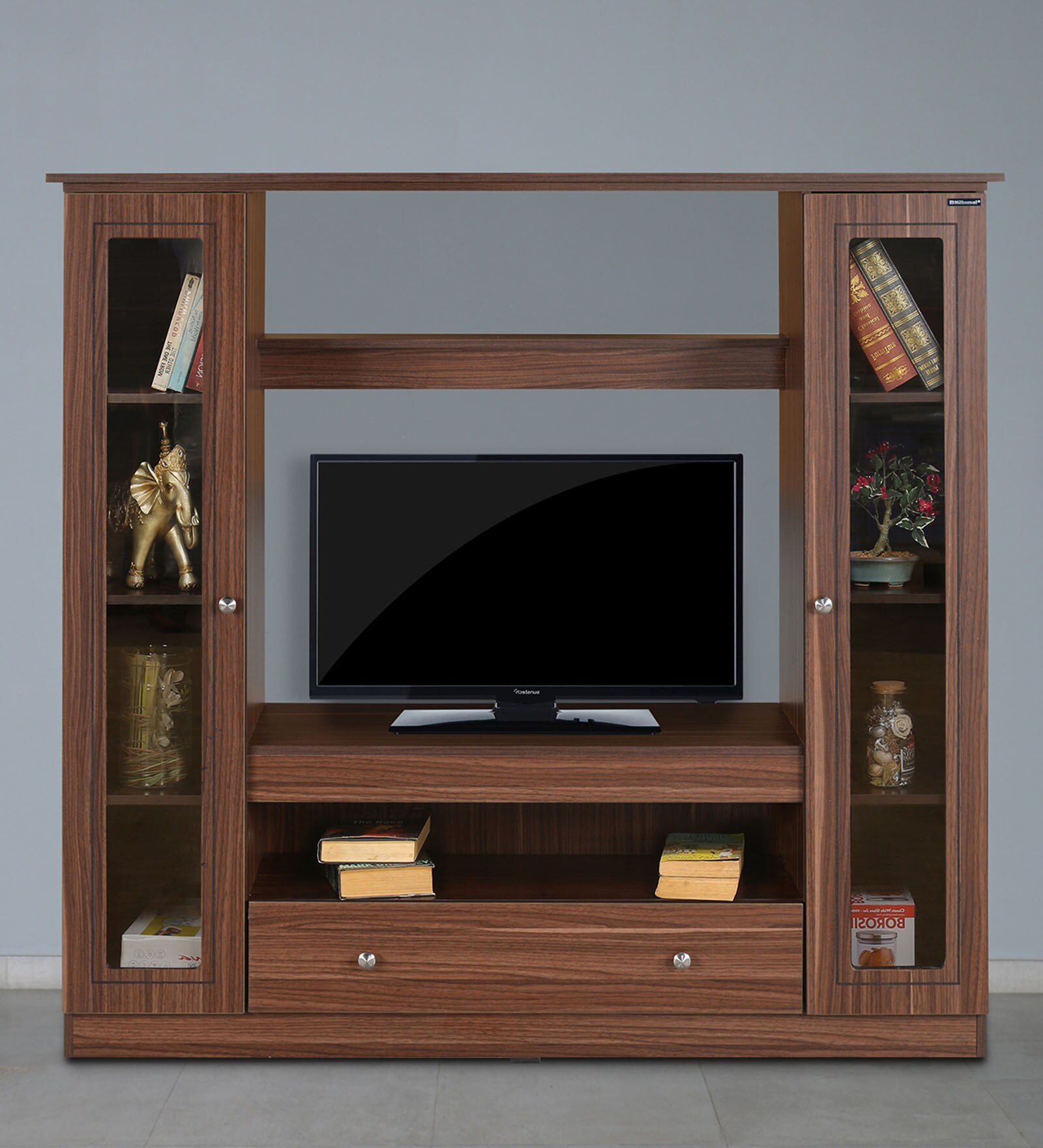 Buy Dawn TV Unit in Walnut Finish Online - TV Units - TV Units ...