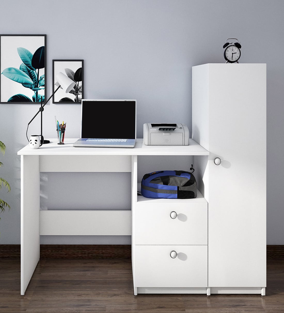 Buy Derrick Hutch Desk in Frosty White Finish at 3% OFF by Woodbuzz ...