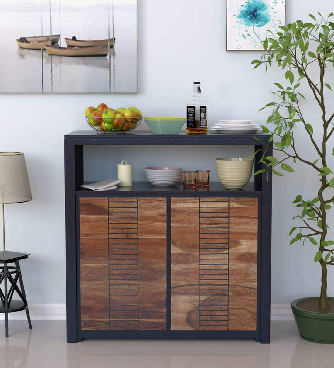 Buy Durham Solid Wood Cabinet In Dual Tone Finish at 47% OFF by ...