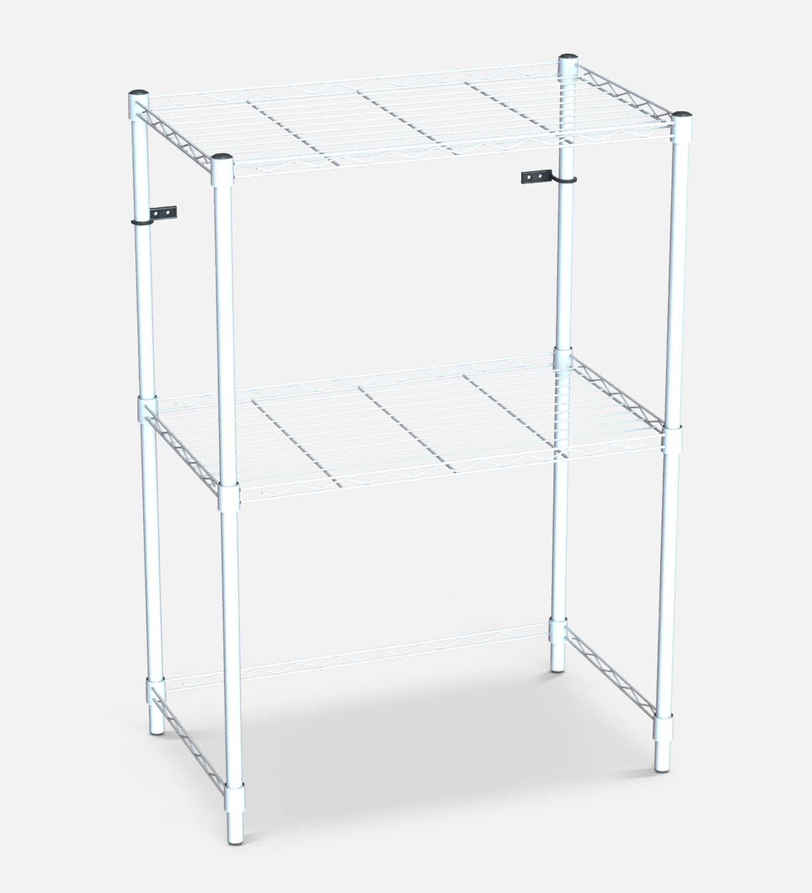 Buy Denham 2 Shelf Metal Kitchen Racks White Colour by Tunehome at 7% ...