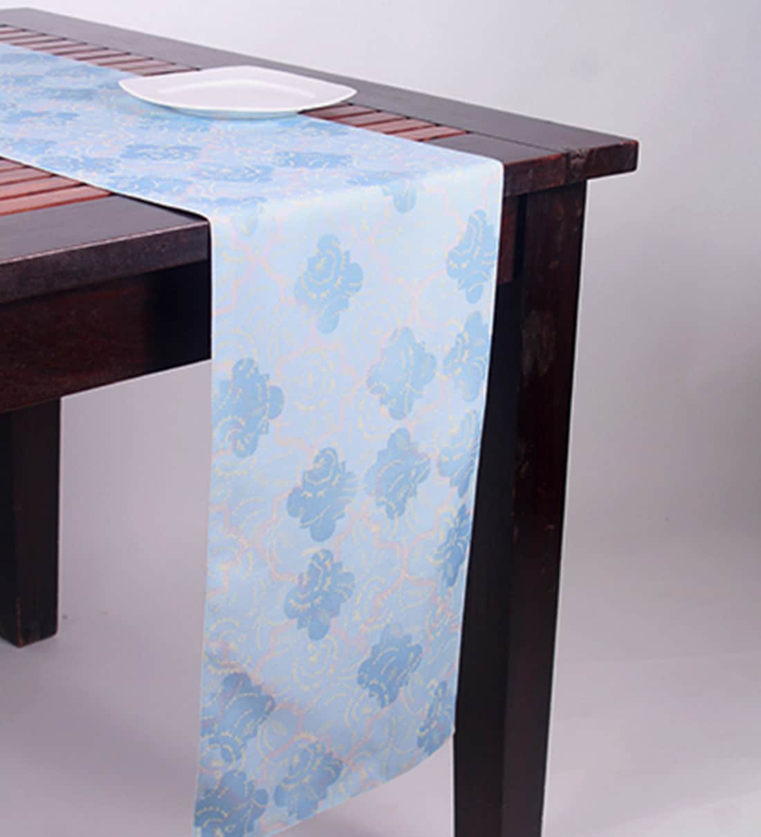 Buy Digital Printed Blue Cotton 84X12 Inches Table Runner By Zeba at 36 ...