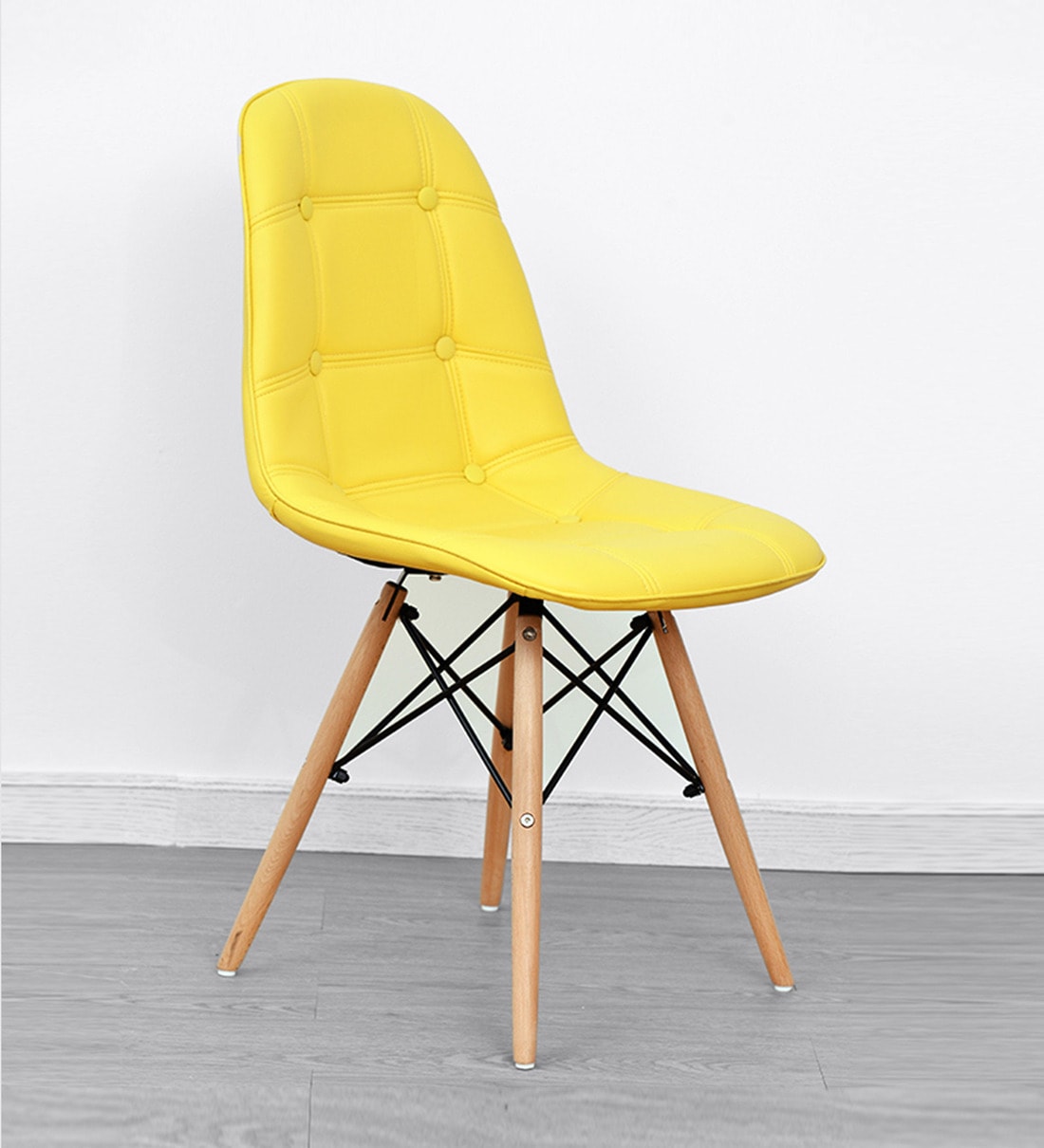 Buy Alonso Leatherette Iconic Chairs in Yellow Colour at 9% OFF by ...