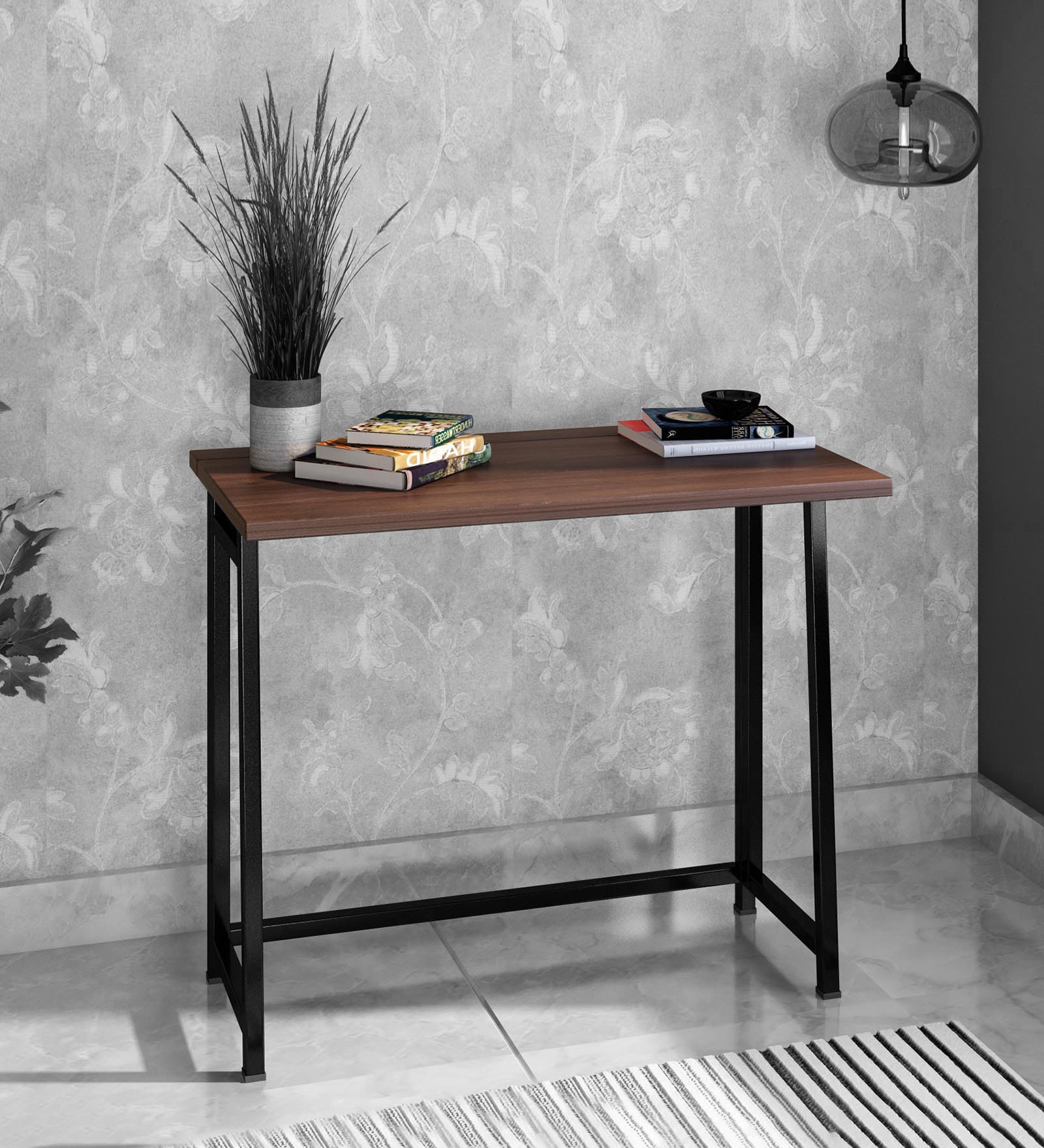 Buy Ebee Foldable Study Table in Dark Acacia Finish at 13% OFF by ...
