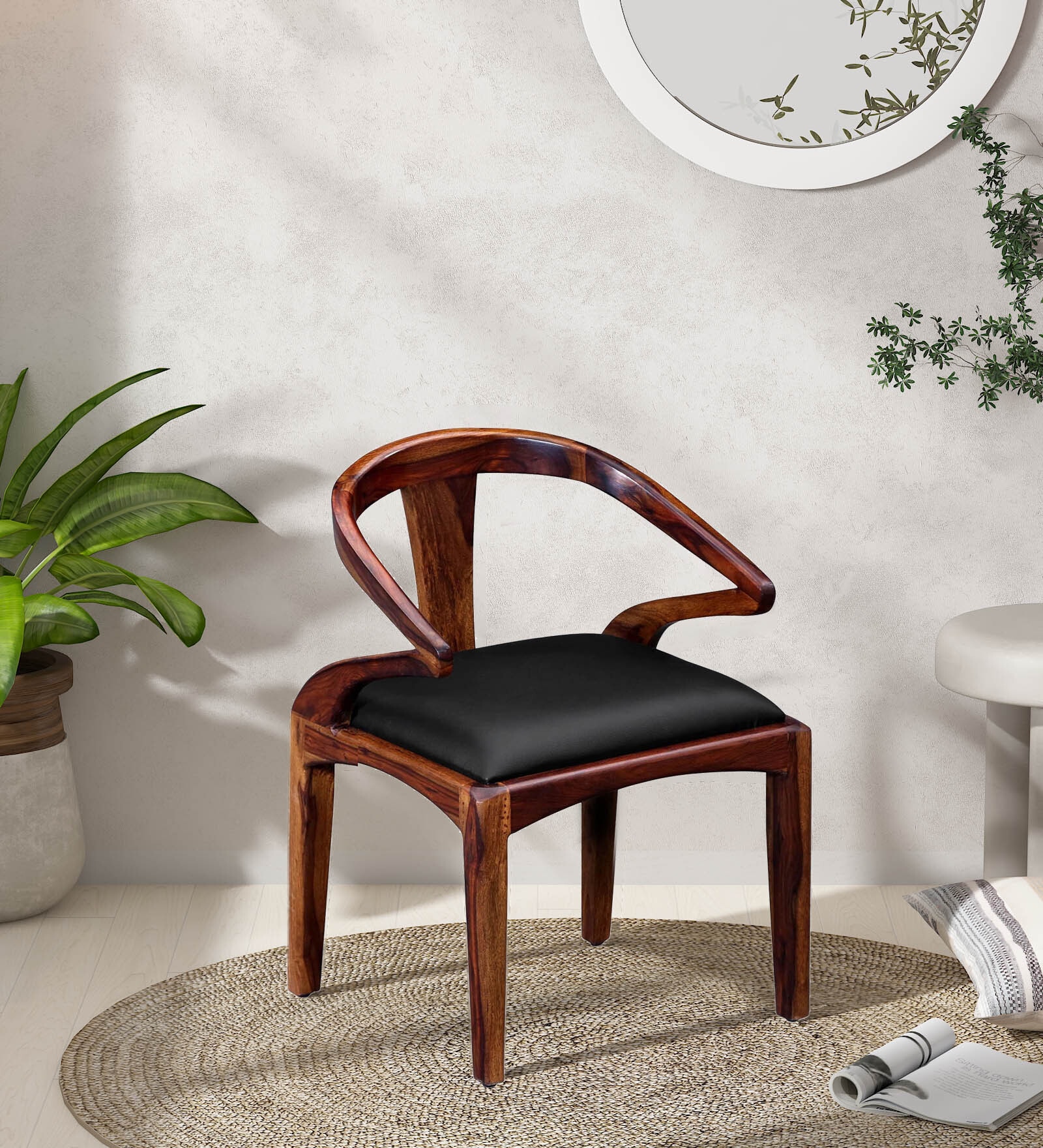 Buy Elegant Sheesham Wood Arm Chair In Provincial Teak Finish at 4% OFF ...