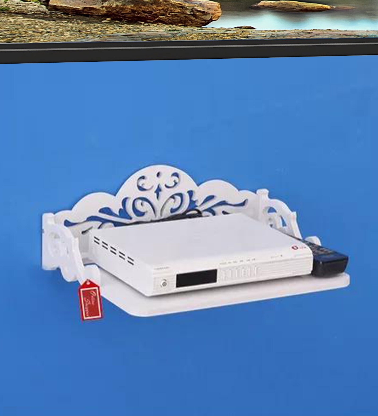 Buy Engineered Wood Set Up Box In White Colour Online Set Top Box buy-engineered-wood-set-up-box-in-white-colour-online-set-top-box