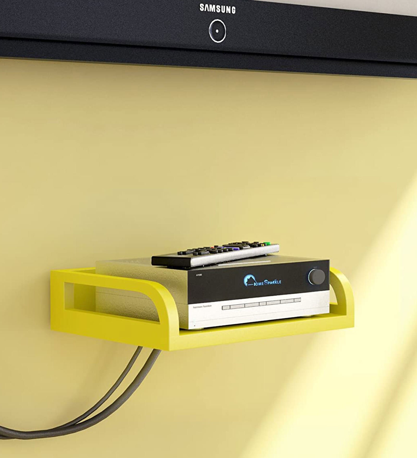 Buy Engineered Wood Set Up Box Yellow Colour Online - Set Top Box ...