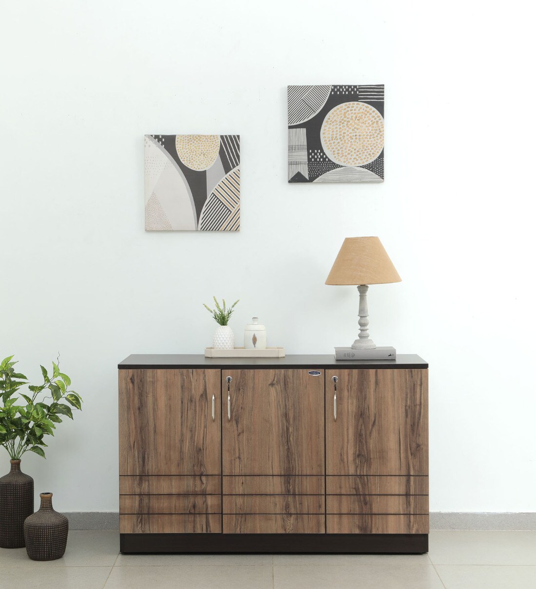 Buy Eos Cabinet and Sideboard in Dark Walnut & Virgin Oak Finish at 33% ...