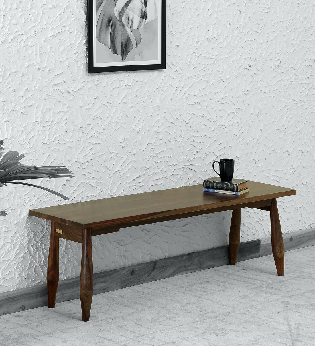 Buy Eris Sheesham Wood Bench in Sheesham Stone Finish Online - Benches ...