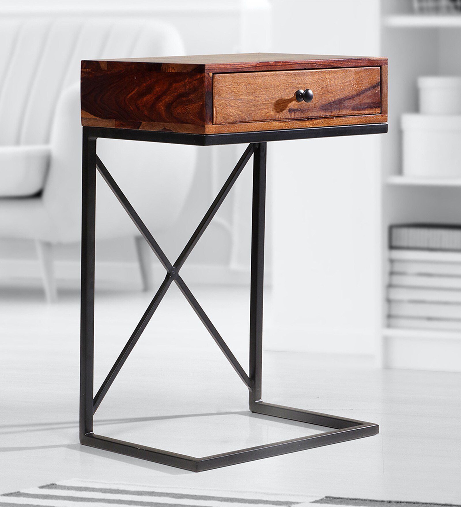 Buy Erica Portable Laptop table with Drawer in Walnut Colour at 51% OFF ...