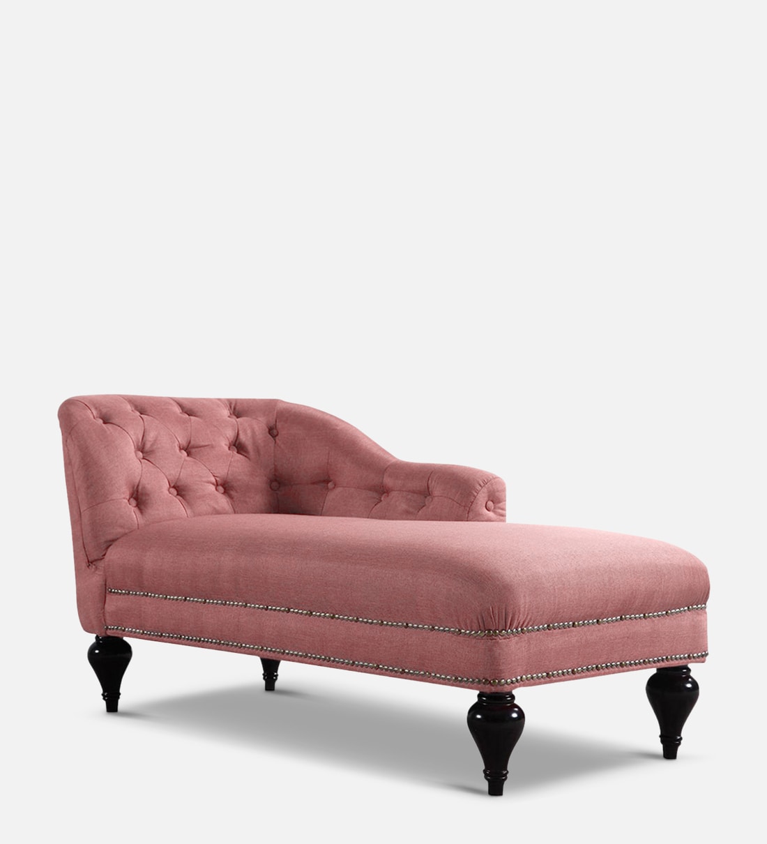 Buy Exclusive Fabric Chaise Lounger in Baby Pink Colour Online - Chaise ...