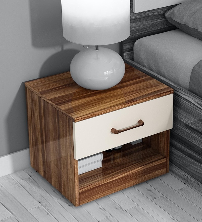 Buy Flora Bedside Table in Matte Finish with Drawer Online - Modern Bed ...