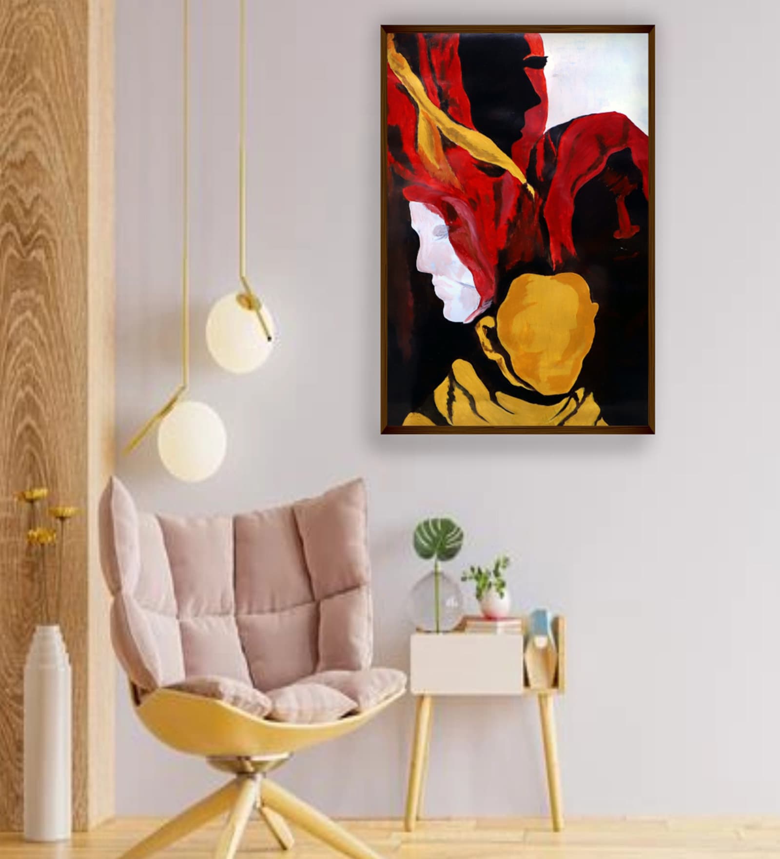 Buy Multicolour Canvas Framed Abstract Art Print Online - Abstract Art ...