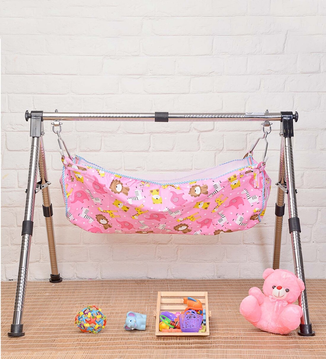 Buy Metal Crib in Pink & Black Colour Online - Cribs - Cribs ...