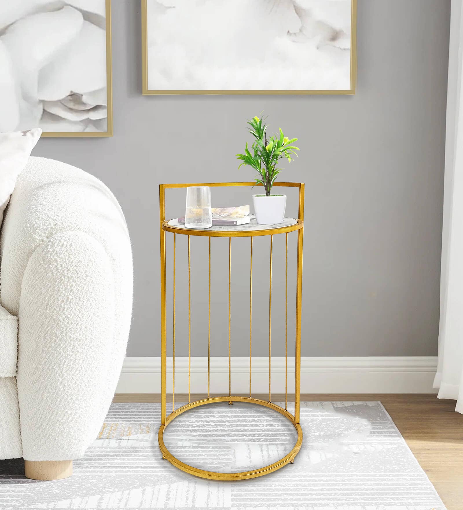 Buy Georgian Metal End Table In Gold Finish at 3% OFF by BM Handicrafts ...