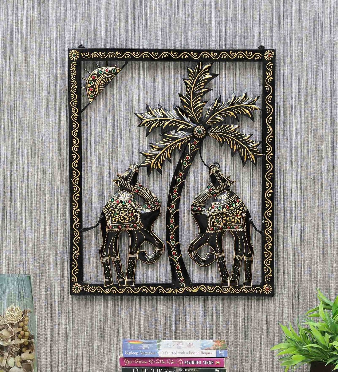 Buy Wrought Iron Camel Wall Art In Gold By Padmavati Art Creations at ...