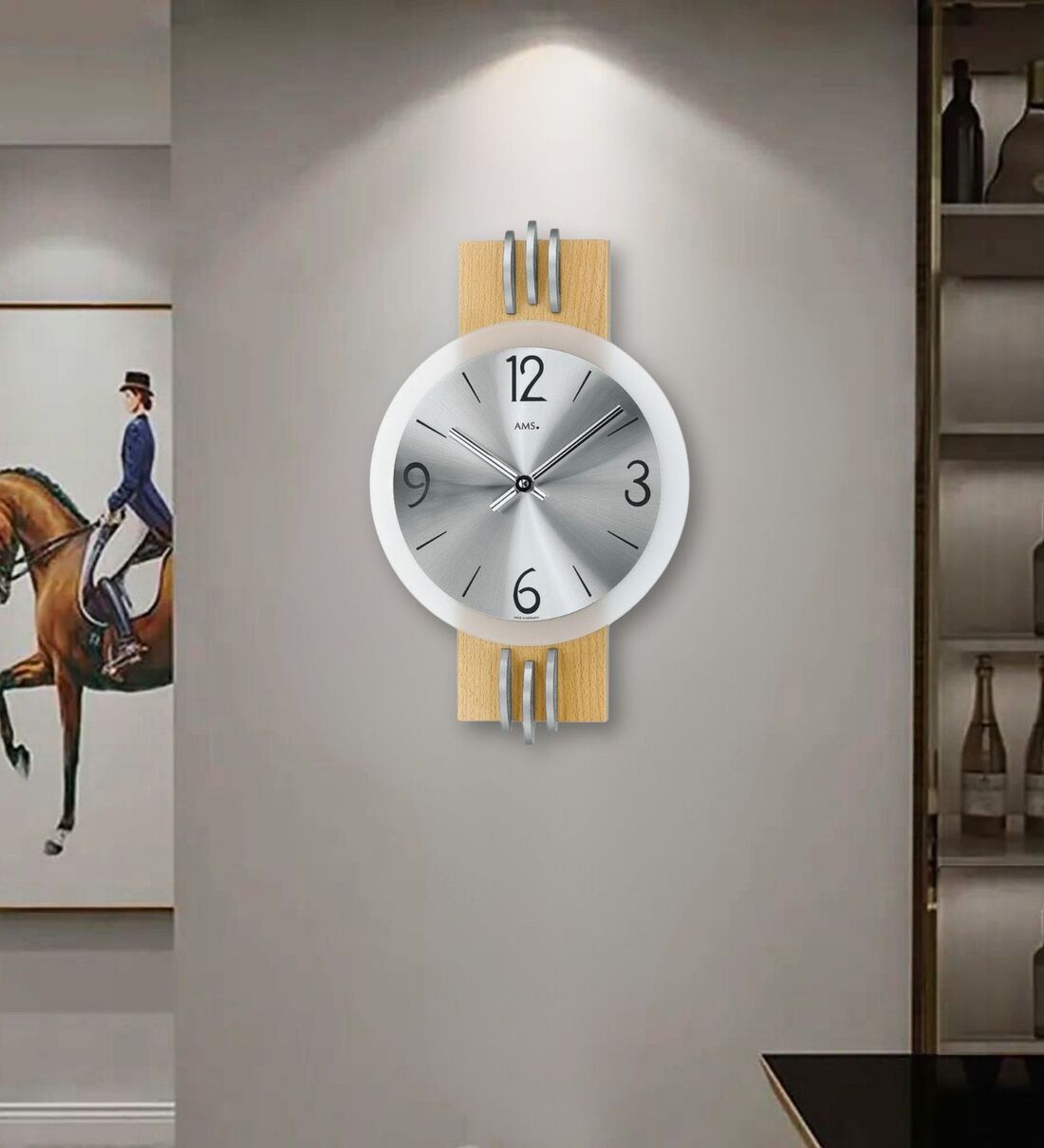Buy Gold & Silver Glass Wall Clock by AMS Clocks at 40% OFF by AMS ...