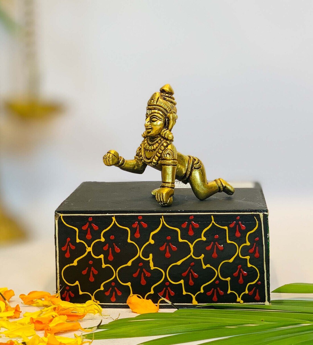 Buy Gold Brass Bal Krishna Idol by Suriti The Culture Shop at 29% OFF ...