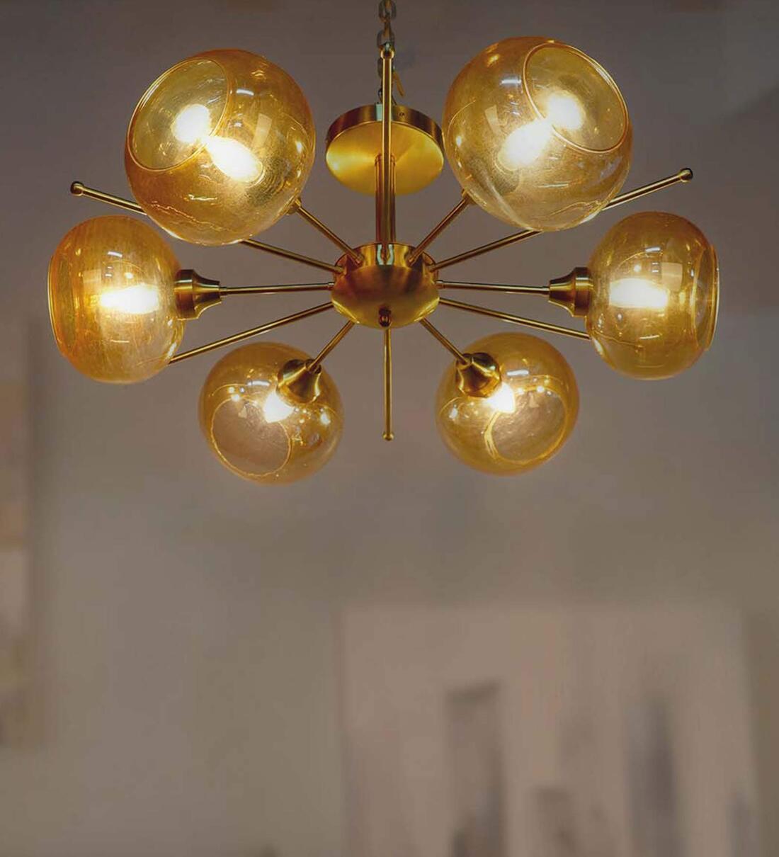 Buy Gold Metal 6 Light Chandelier By Fos Lighting at 18% OFF by Fos ...