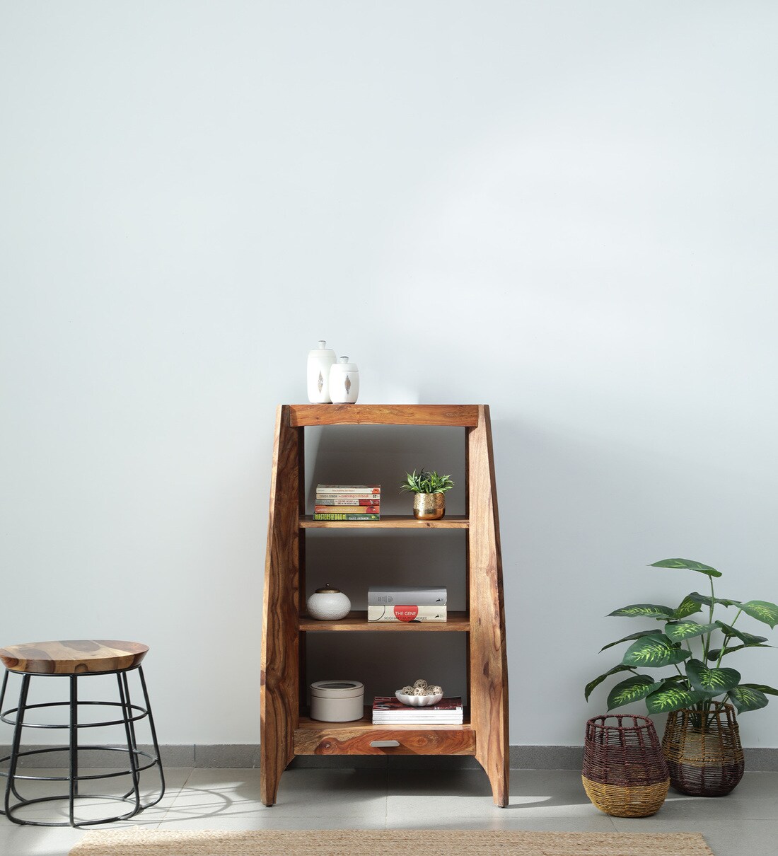 Buy Gouda Sheesham Wood Book Shelf In Warm Walnut Finish at 2% OFF by ...