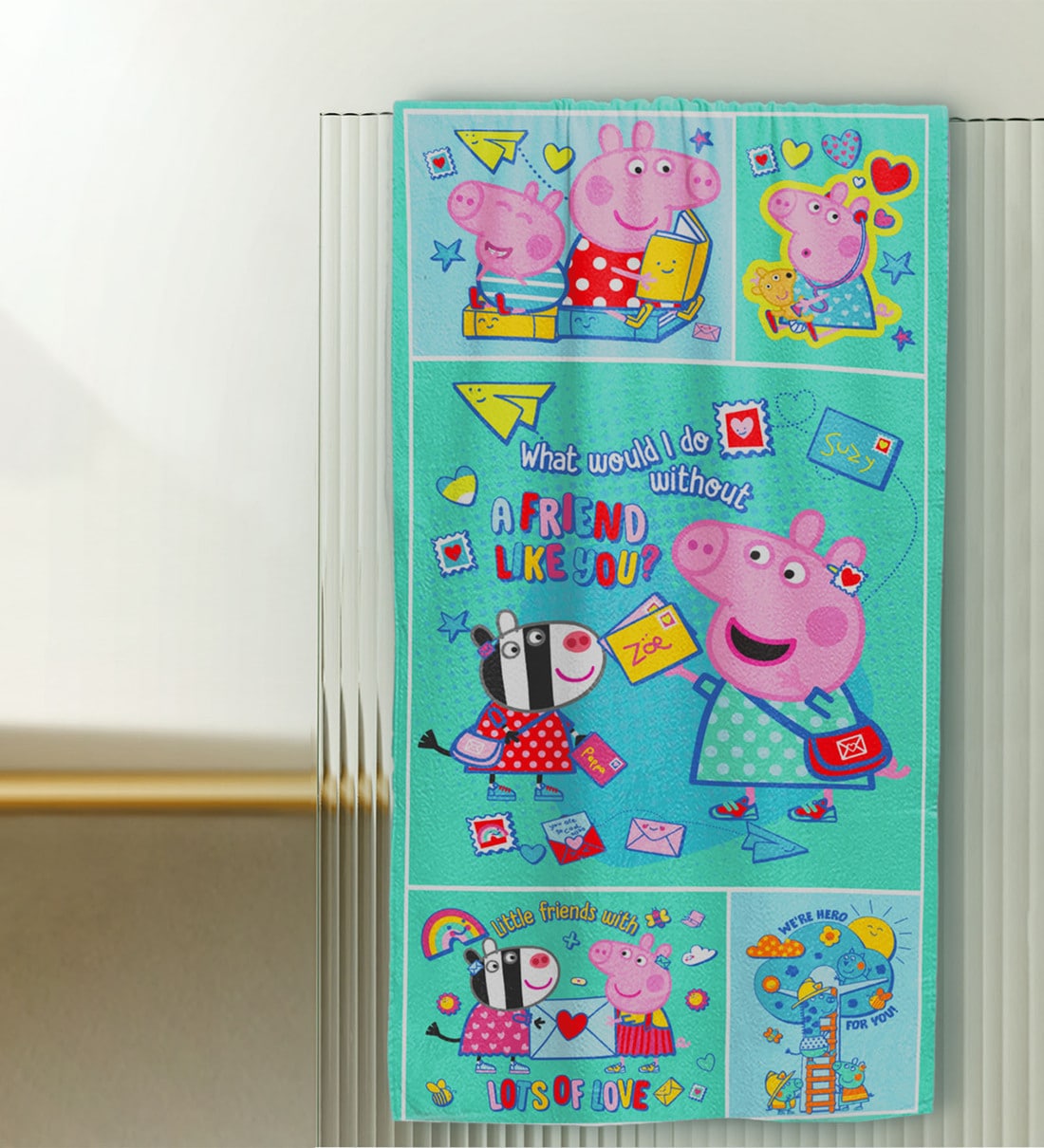 Buy Green Peppa Pig Green Cotton 47 x 24 Inch Kids Towel 1 Pc By ...