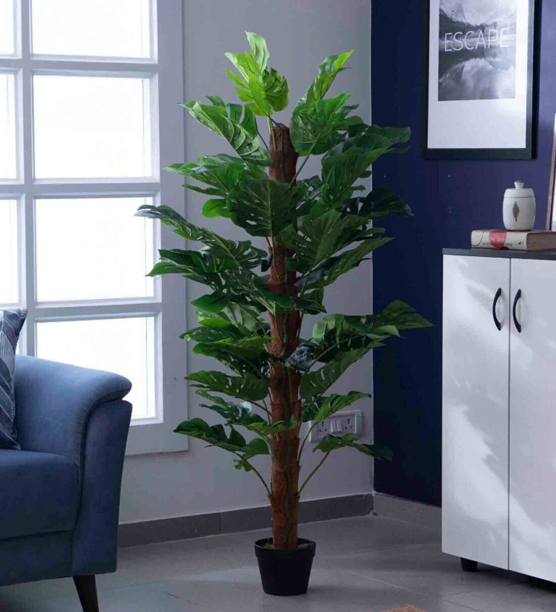 Buy Polyester Alison Green Split Philo With Pot Artificial Plant at 40% OFF by Pollination ...