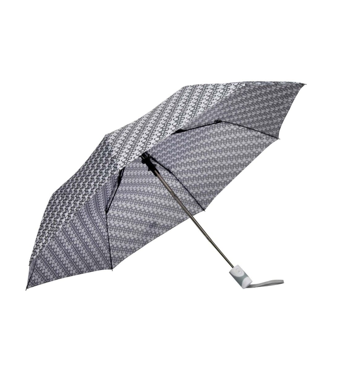 Buy Grey Geometric 3 Fold Nylon Umbrella by Fabseason Online ...