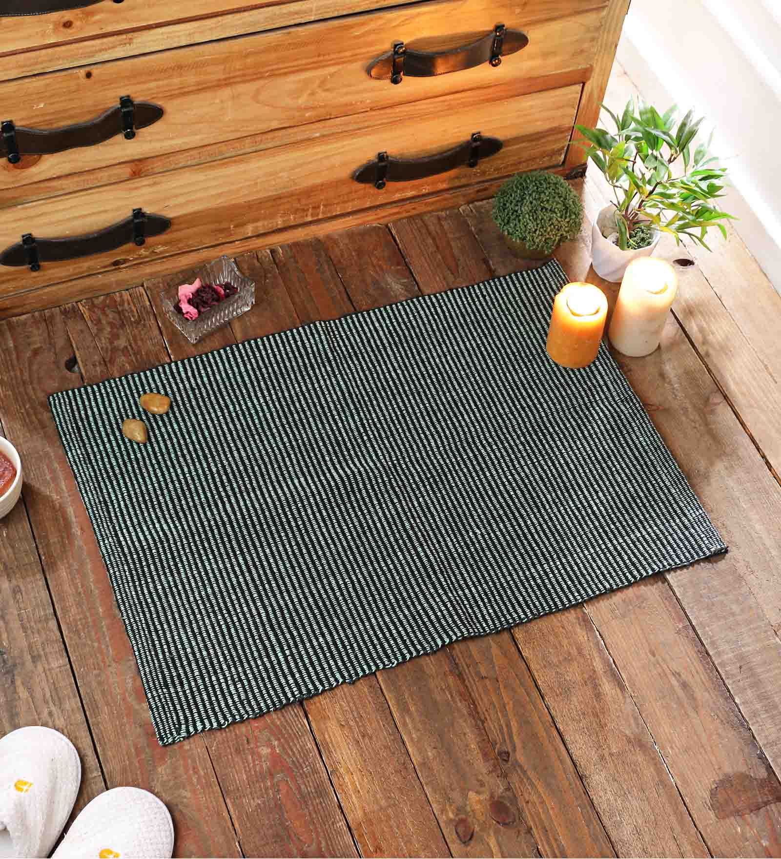 Buy Green Cotton 20 x 30 Inch Door Mat by SWHF Online - Solid Door Mats ...