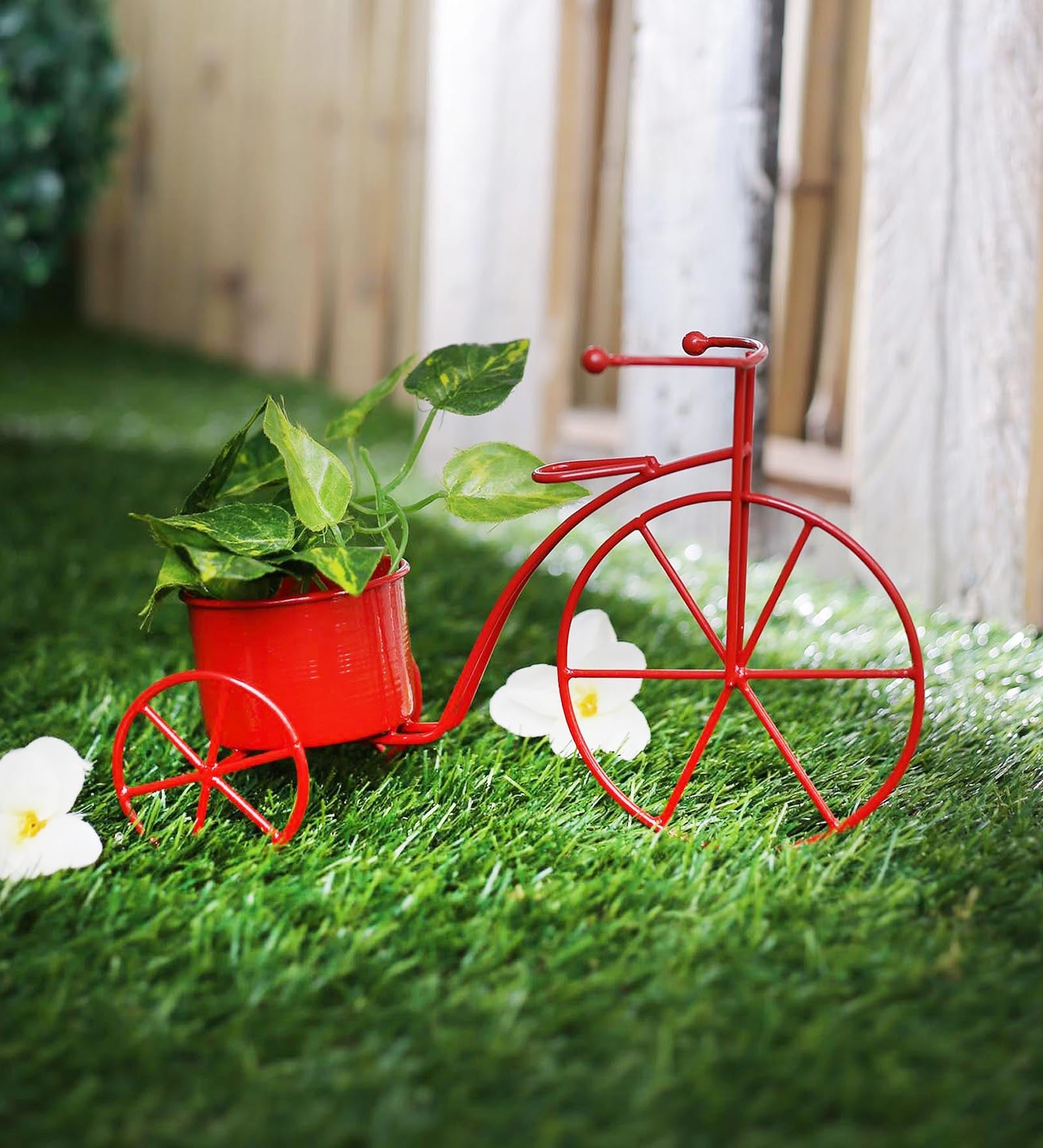 Buy Red Metal Cycle Planter by Green Girgit at 35% OFF by Green Girgit ...