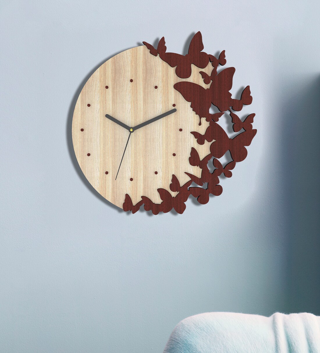 Buy Handcrafted Cream Colour MDF Wall Clock by Planet Decor at 60% OFF ...
