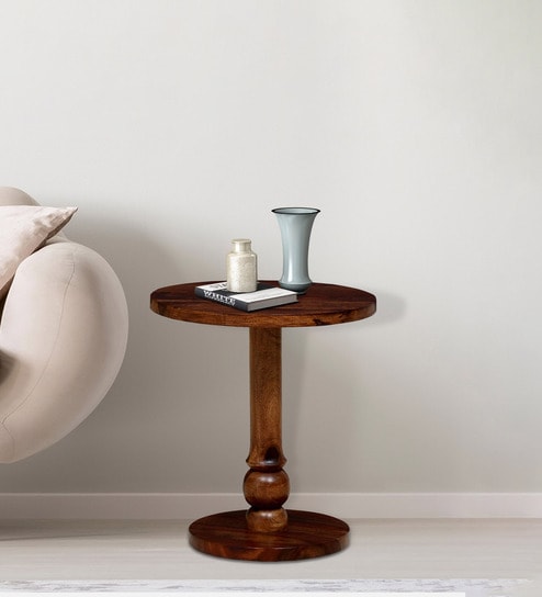 Buy Harper Sheesham Wood End Table In Rustic Teak Finish at 22% OFF by ...