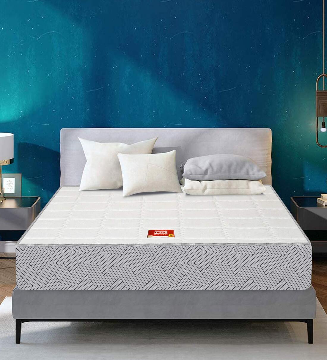Buy Health Boom Active Rebonded Foam 4.5 Inches King Size Mattress By ...