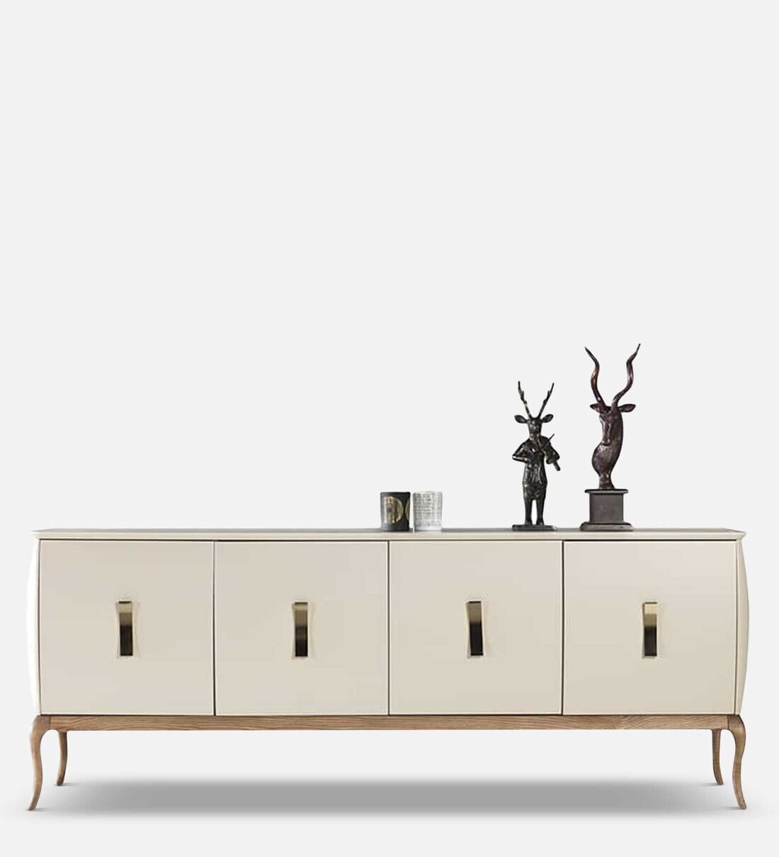 Buy Hermes Console & Mirror in Pearlised Beige & Grey Colour at 2% OFF by Iberba | Pepperfry